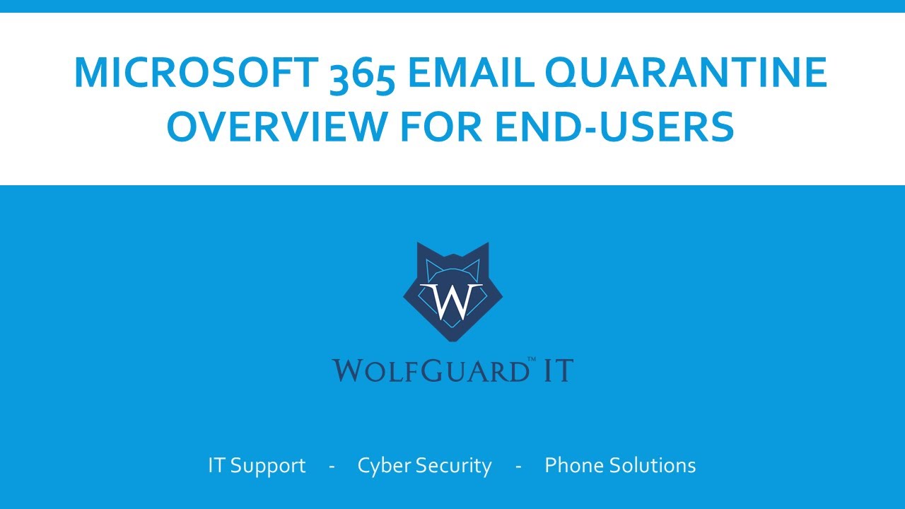 Microsoft ATP Email Quarantine From An End User Point Of View - YouTube