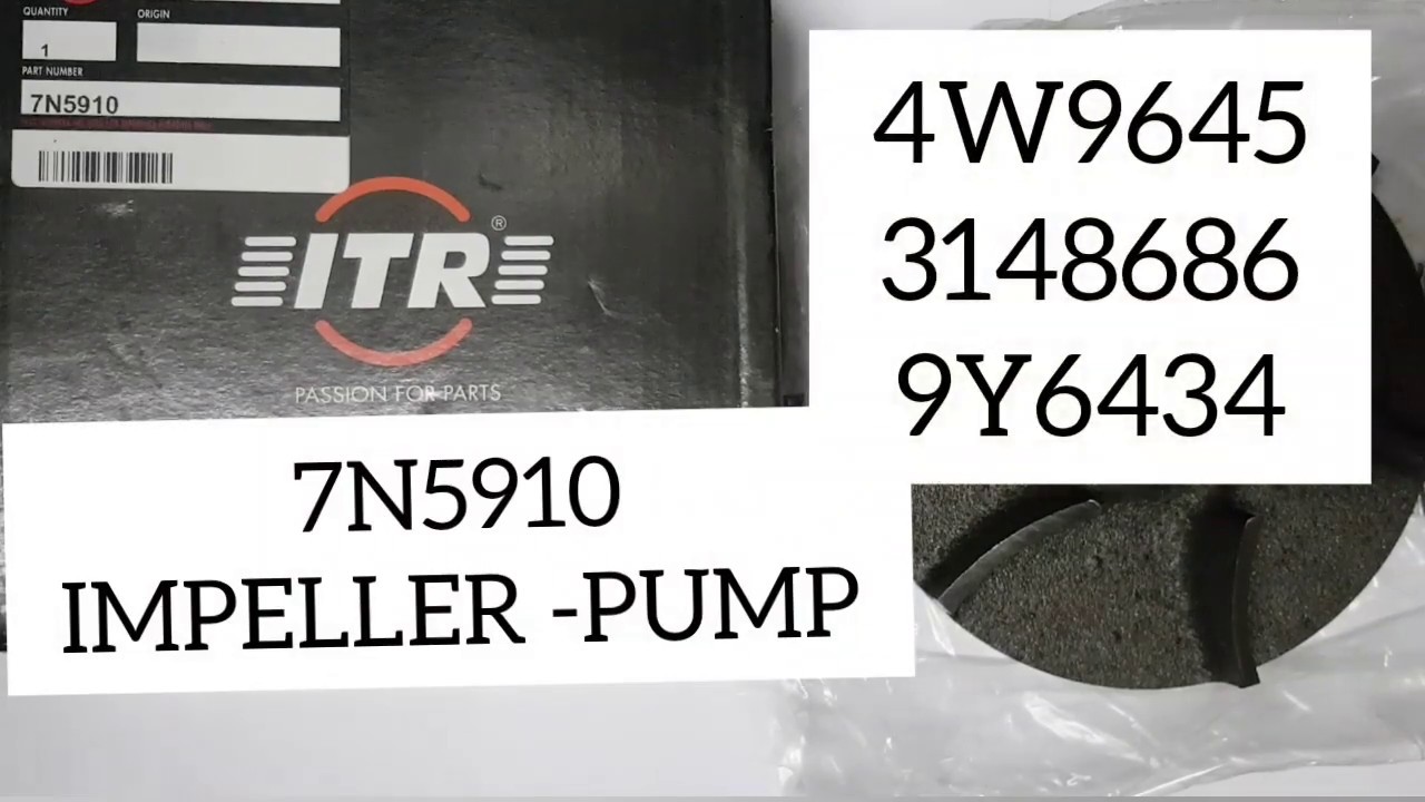 7N5910 IMPELLER-PUMP 4W9645 3148686 9Y6434 for Caterpillar - YouTube