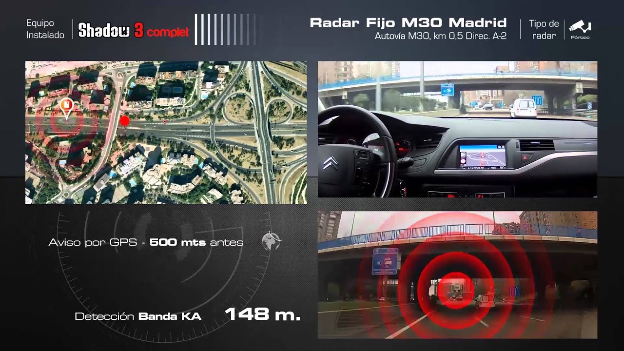 Radar Fijo Madrid M30 km 0,5 - YouTube