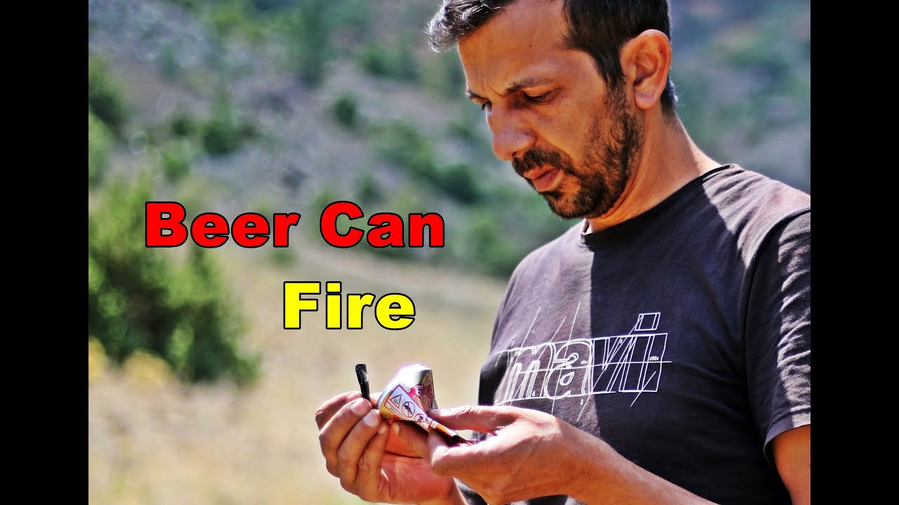 Starting Fire with Beer Can 🔥 #bushcraft #survival #outdoors #camping ...