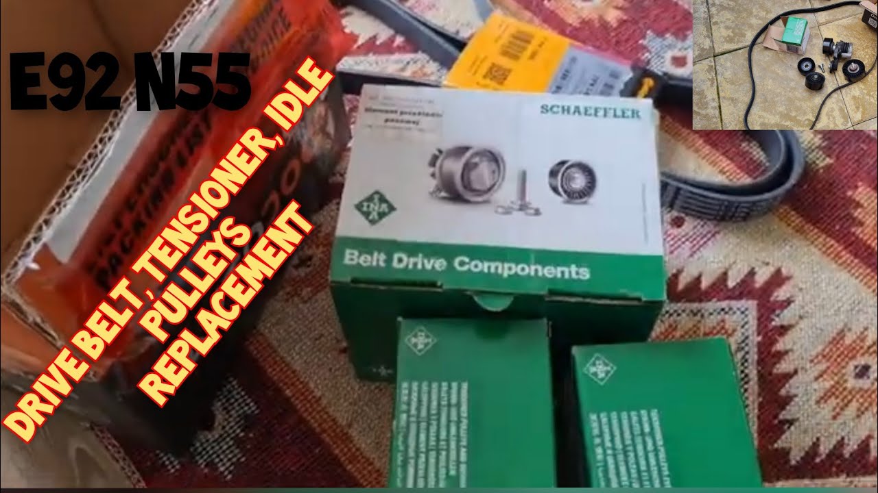 BMW N55 Tensioner, Drive Belt, Idle Pulleys REPLACEMENT (E92) - YouTube