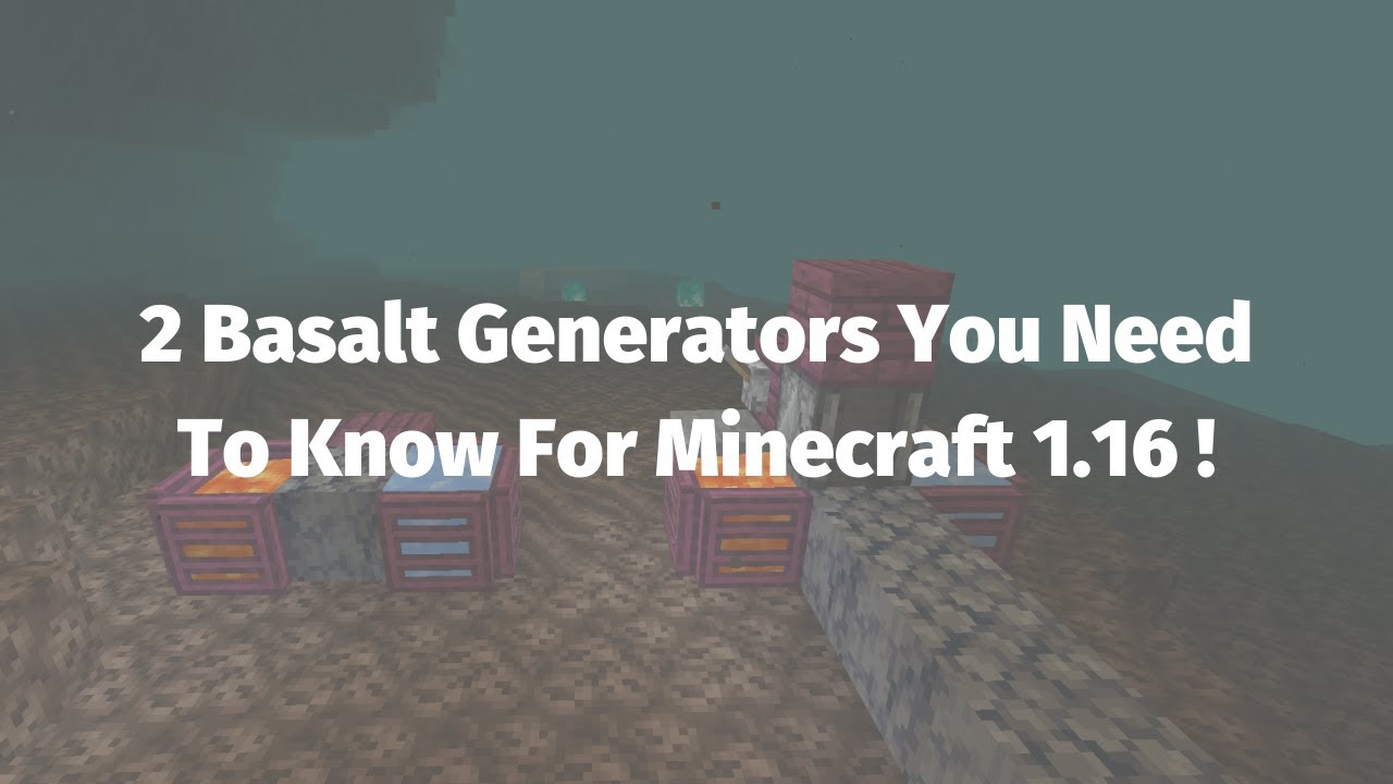 2 Basalt Generators You Need To Know How To Build ! - Minecraft 1.16 ...