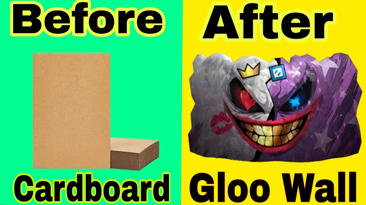 How to make Gloo Wall Skin using Cardboard || Glow Wall Skin Make ...