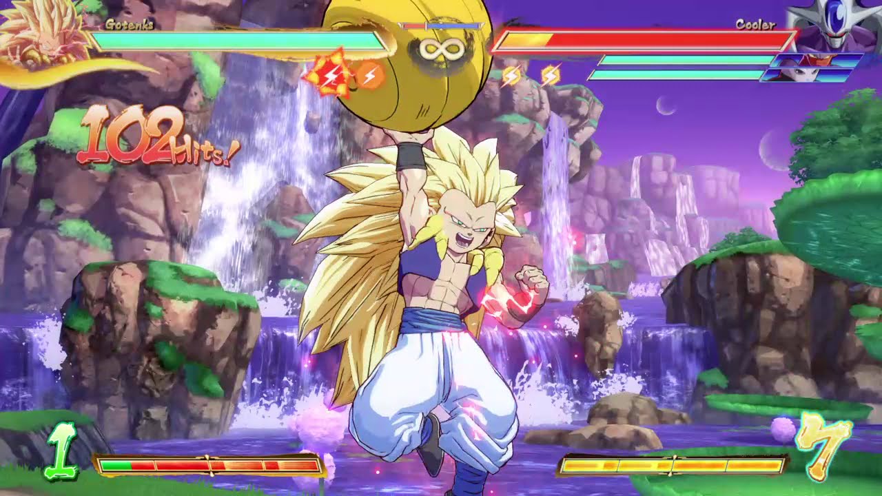 DBFZ S3 Gotenks sparking corner loop flying headbutt starter 106 hits ...
