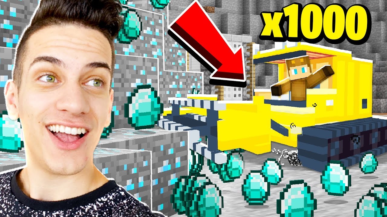 HOW TO CRAFT A DIAMOND MINING MACHINE in MINECRAFT! - YouTube