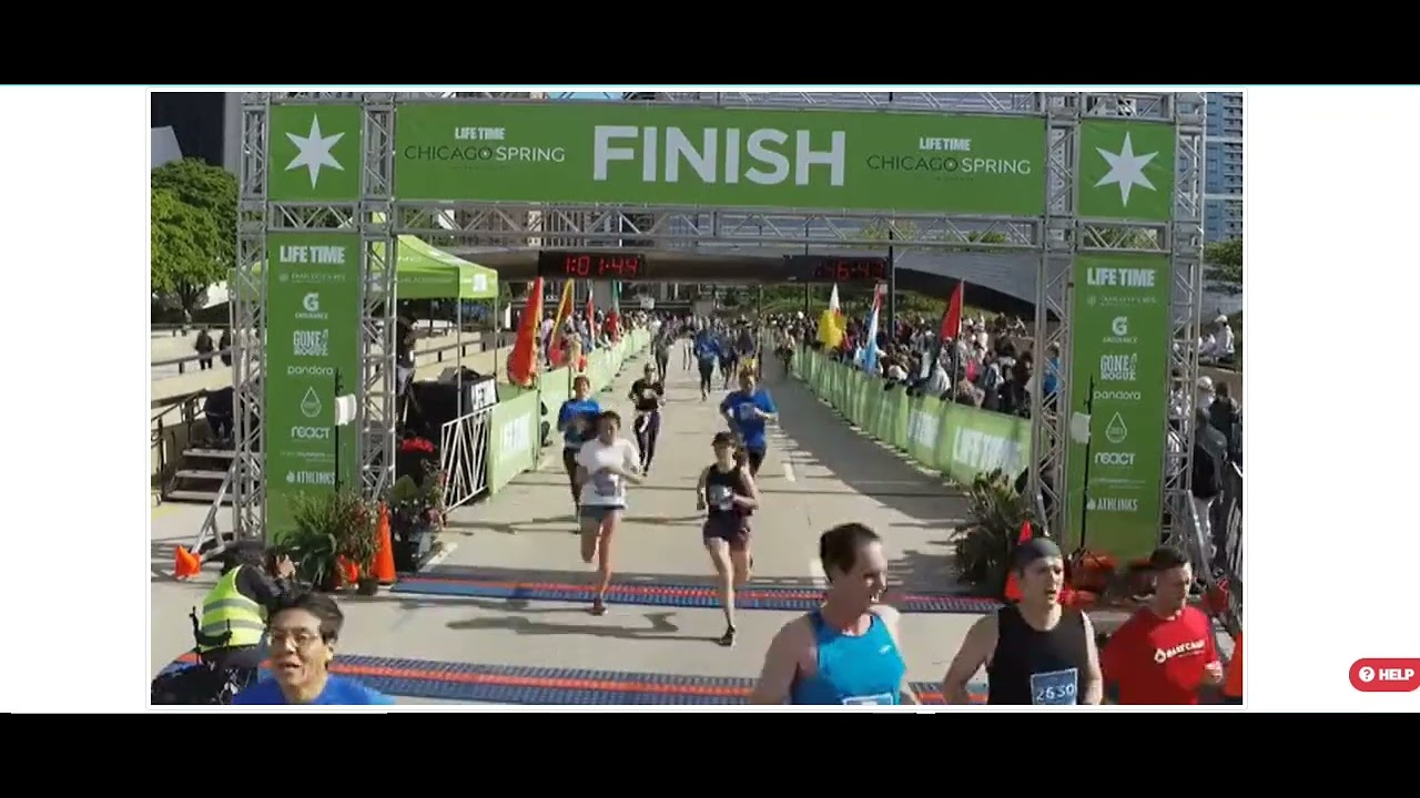 Chicago Spring half marathon 2022 I cross the finish line. - YouTube