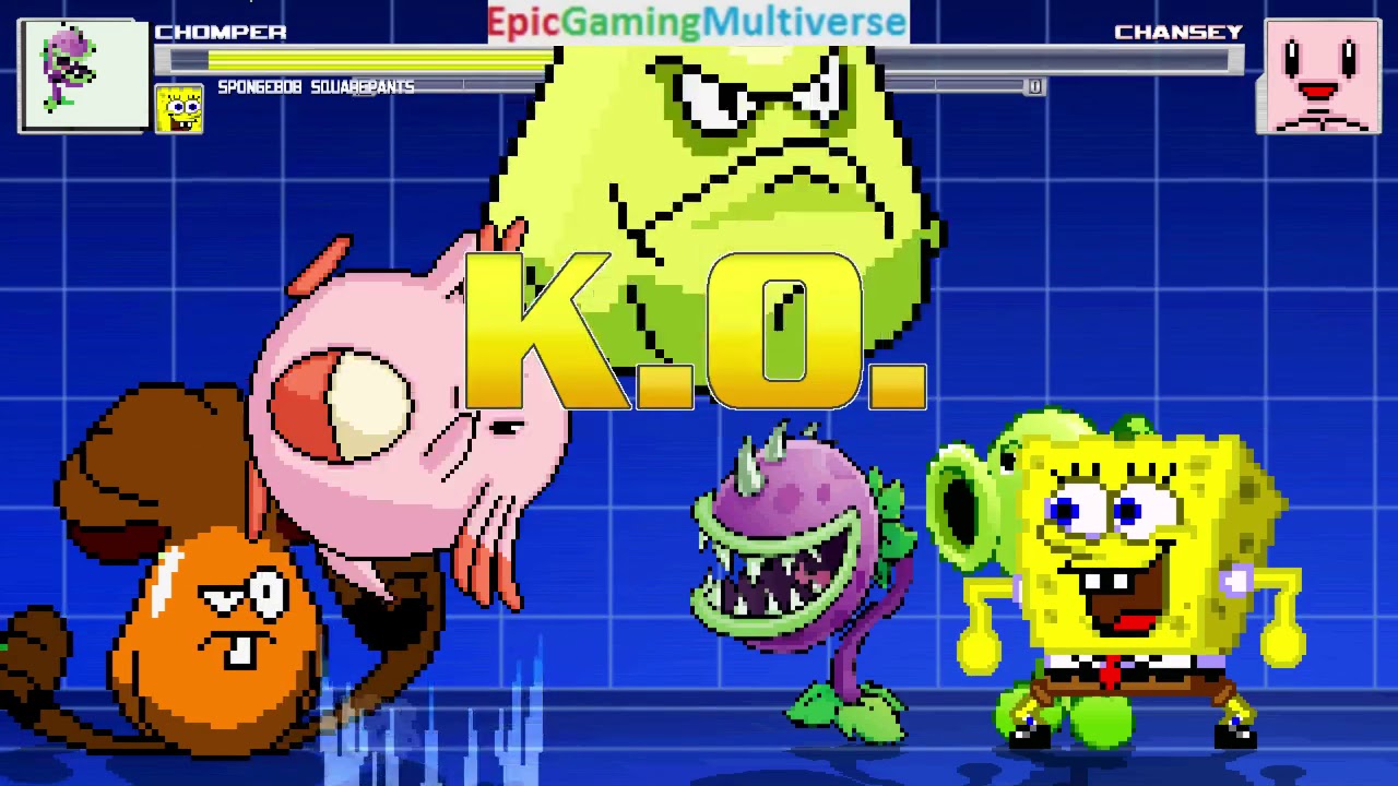 Plants VS Zombies Characters And SpongeBob SquarePants VS Chansey In A ...
