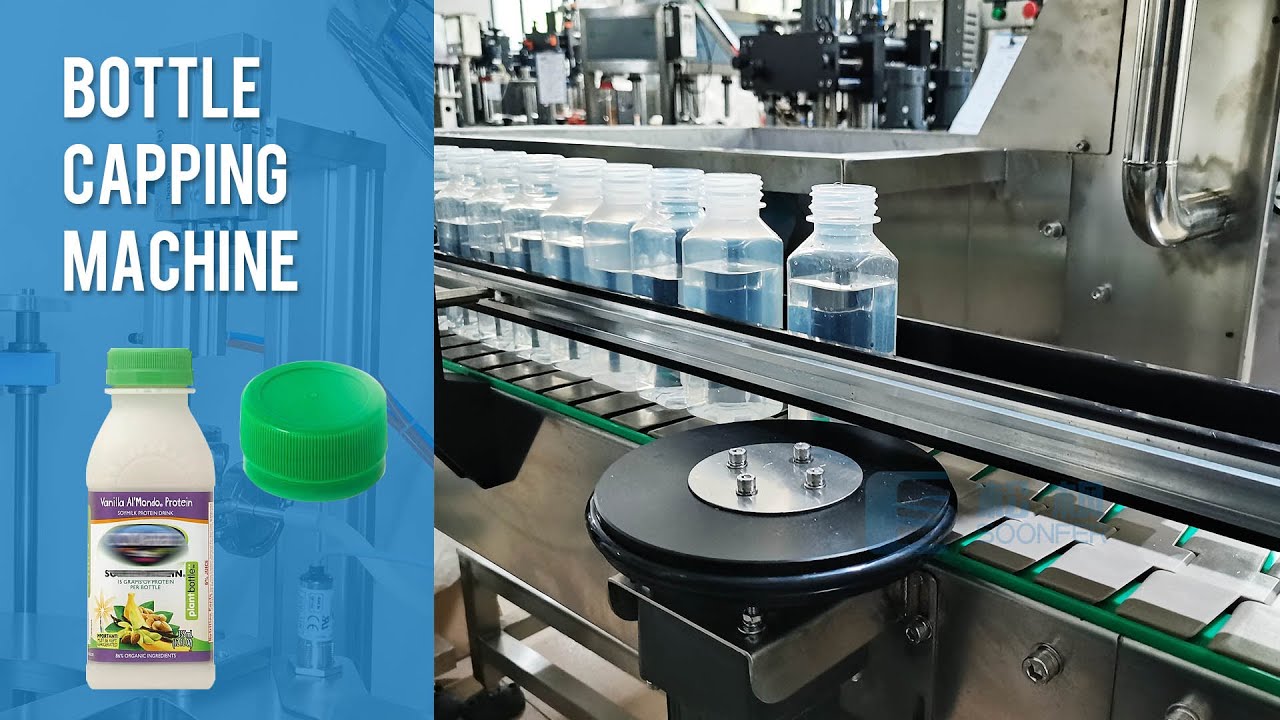 Automatic Bottle Capping Machine Beverage Bottle Sealing - YouTube