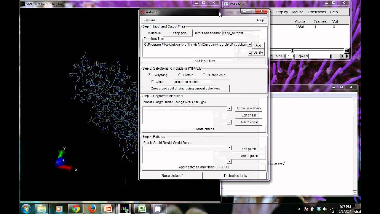 Generate a Protein Structure File (.psf) - YouTube