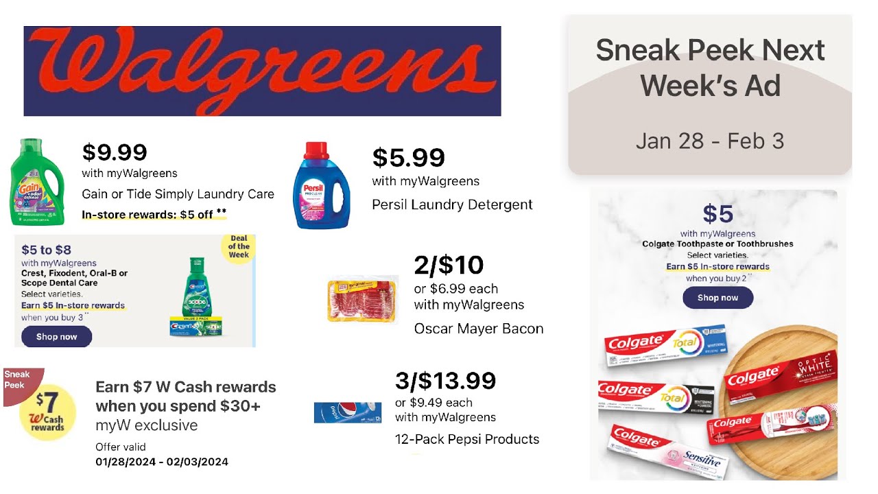 Walgreens Weekly Ad Preview 1/28 - 2/2 - YouTube