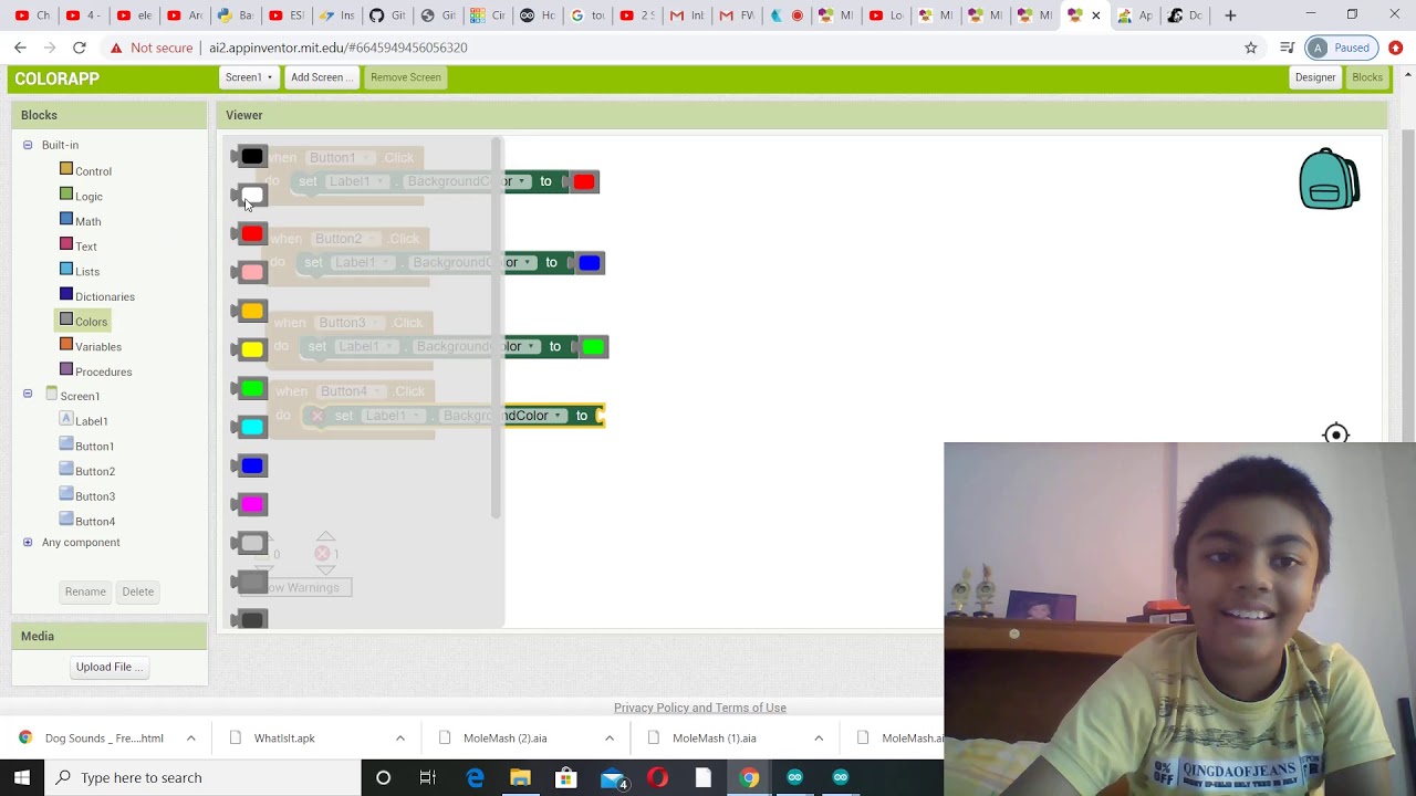 Simple colouring app using MIT App inventor - YouTube