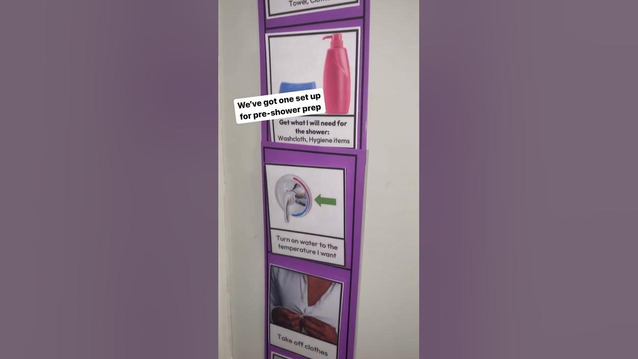 Taking a Shower Visual Support - Life Skills at Home - YouTube