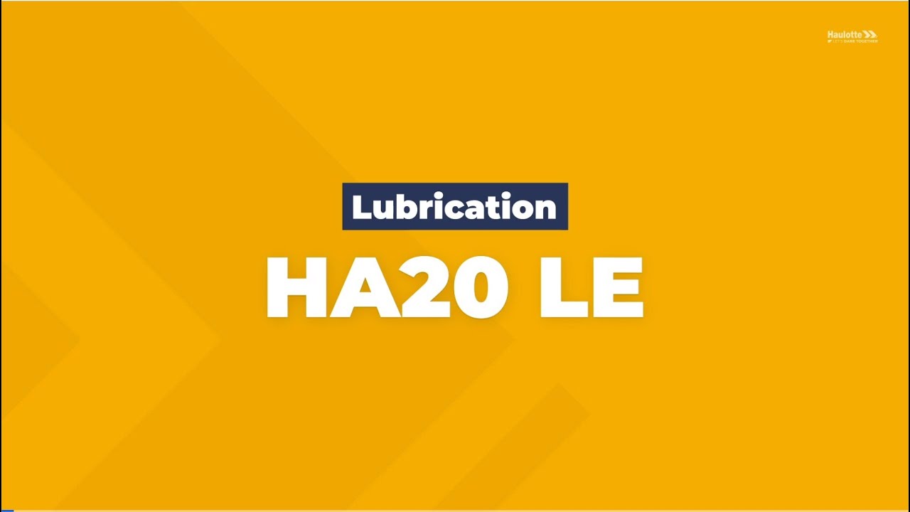 How To - HA20 LE Lubrication - YouTube