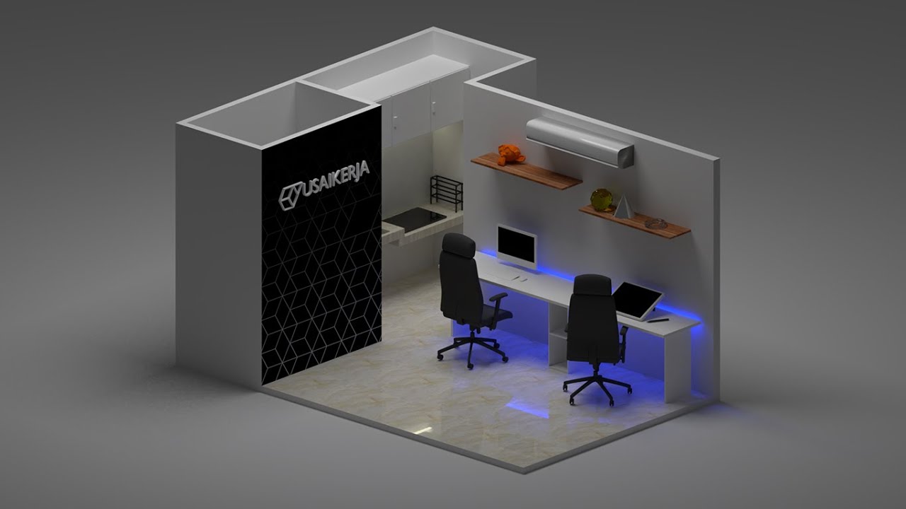 Create Office Modern in Blender - YouTube