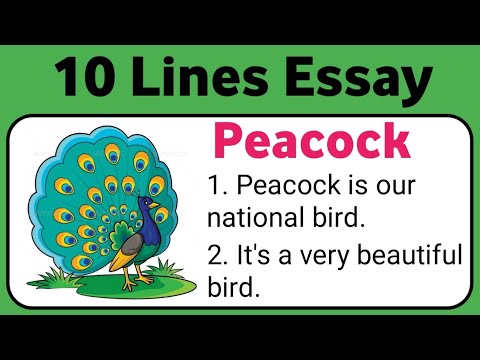 Best 10 lines essay on Peacock in English//Essay on national bird ...