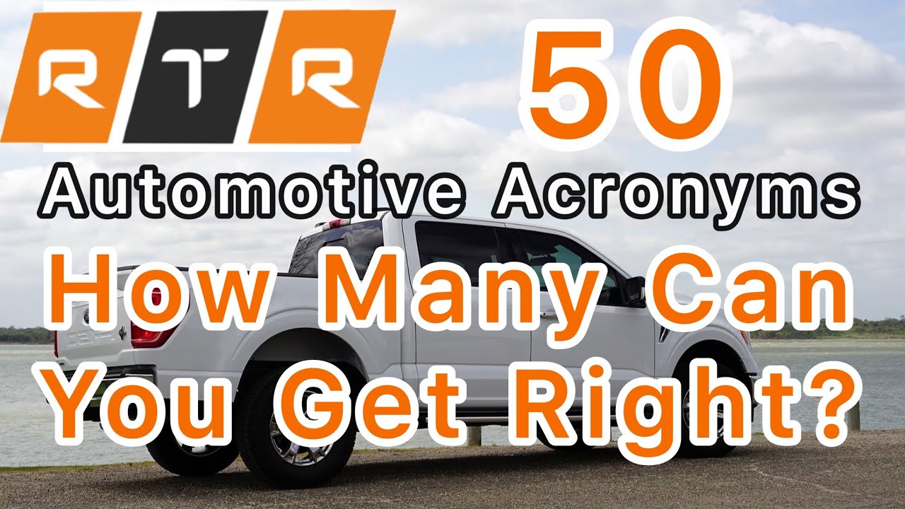 How Many Automotive Acronyms Can You Get Correct! - YouTube