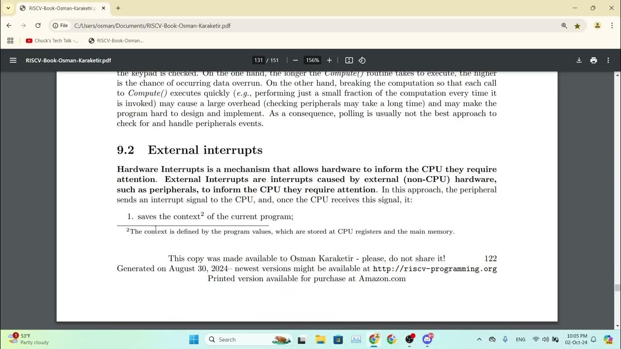 Learning RTOS Development for RISC-V from Scratch Ep.15: Reading About Interrupts - YouTube