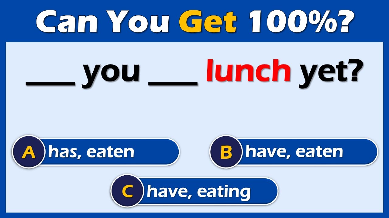 Present Perfect Quiz: If you score over 95% on this quiz, your English ...