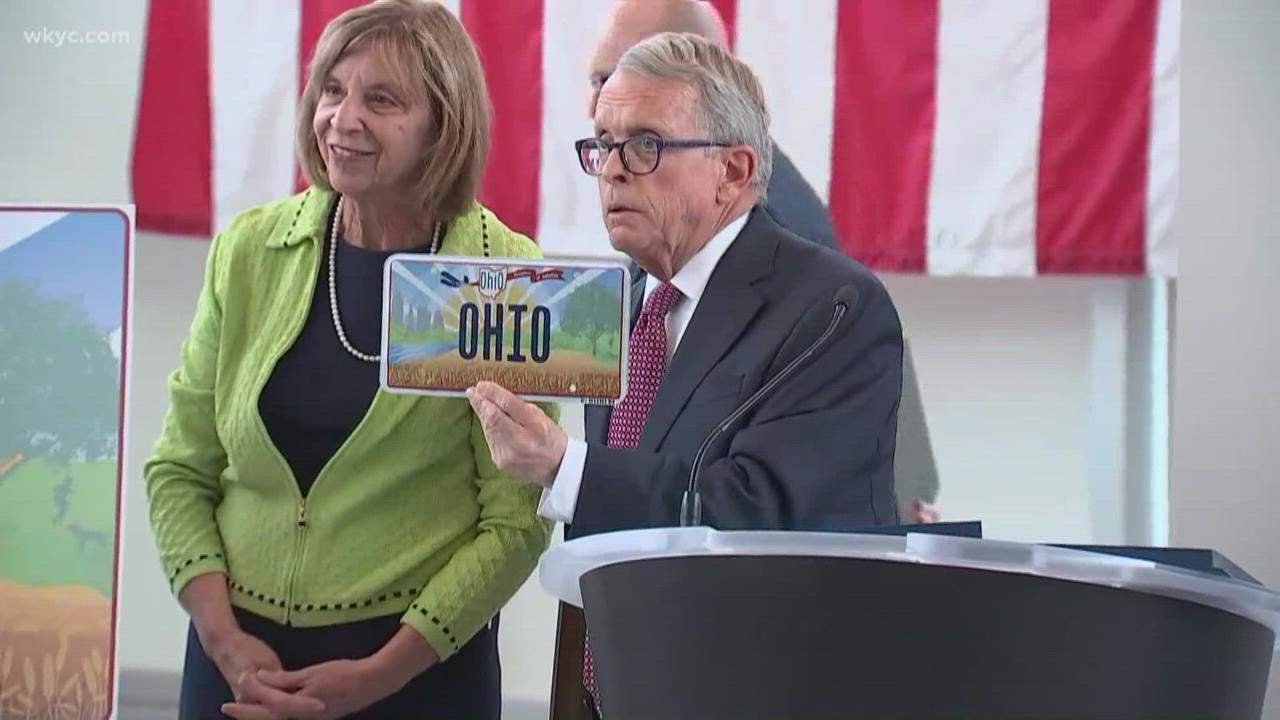 Ohio unveils new license plate design known as Sunshine in Ohio - YouTube