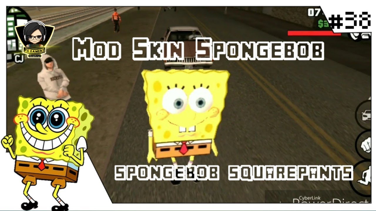 Cara Instal Mod Skin Spongebob - gta sa android - YouTube