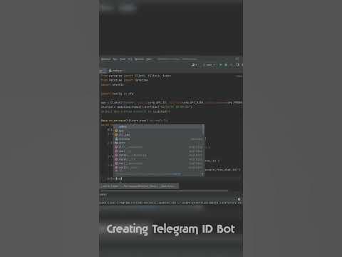 Simple Telegram ID Bot with Pyrogram #shorts - YouTube