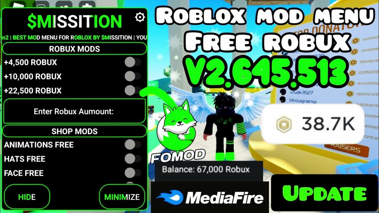 Roblox MOD Menu Unlimited Robux God Mode, Fly, Speed, Super Jump 🔥iOS & Android Roblox Mod APK ...