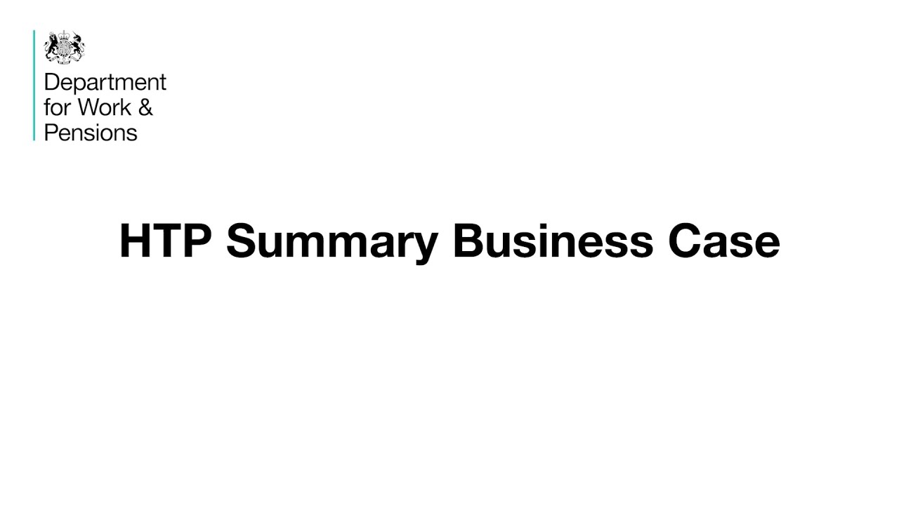 BSL – DWP Health Transformation Programme Business Case Summary - YouTube