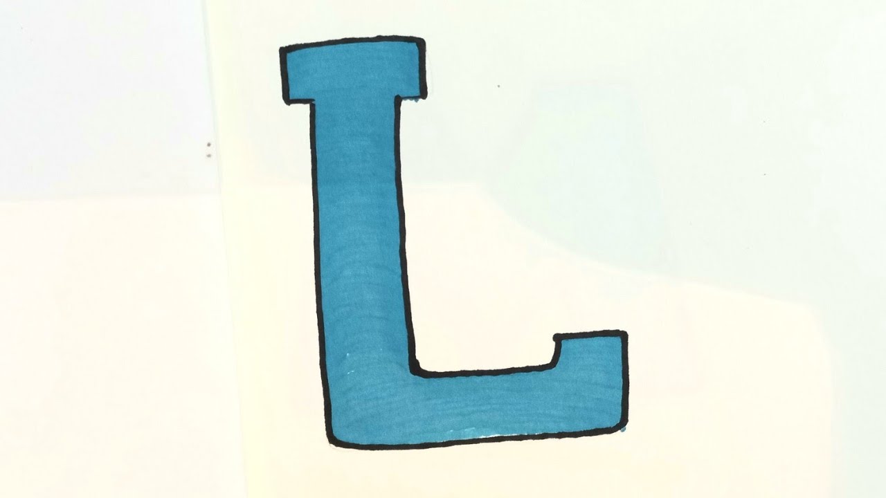 How do you draw the letter L for kids With colour - YouTube