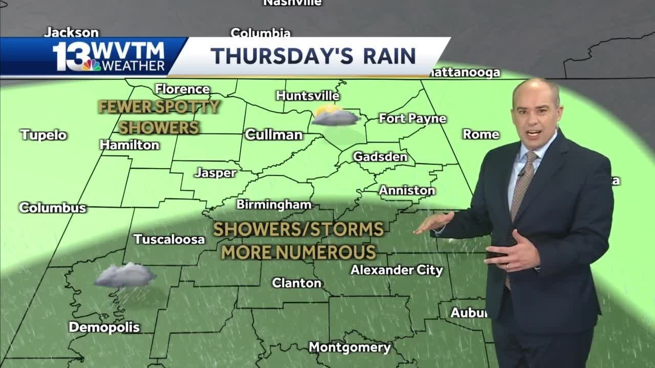 More rain, some storms Thursday - YouTube