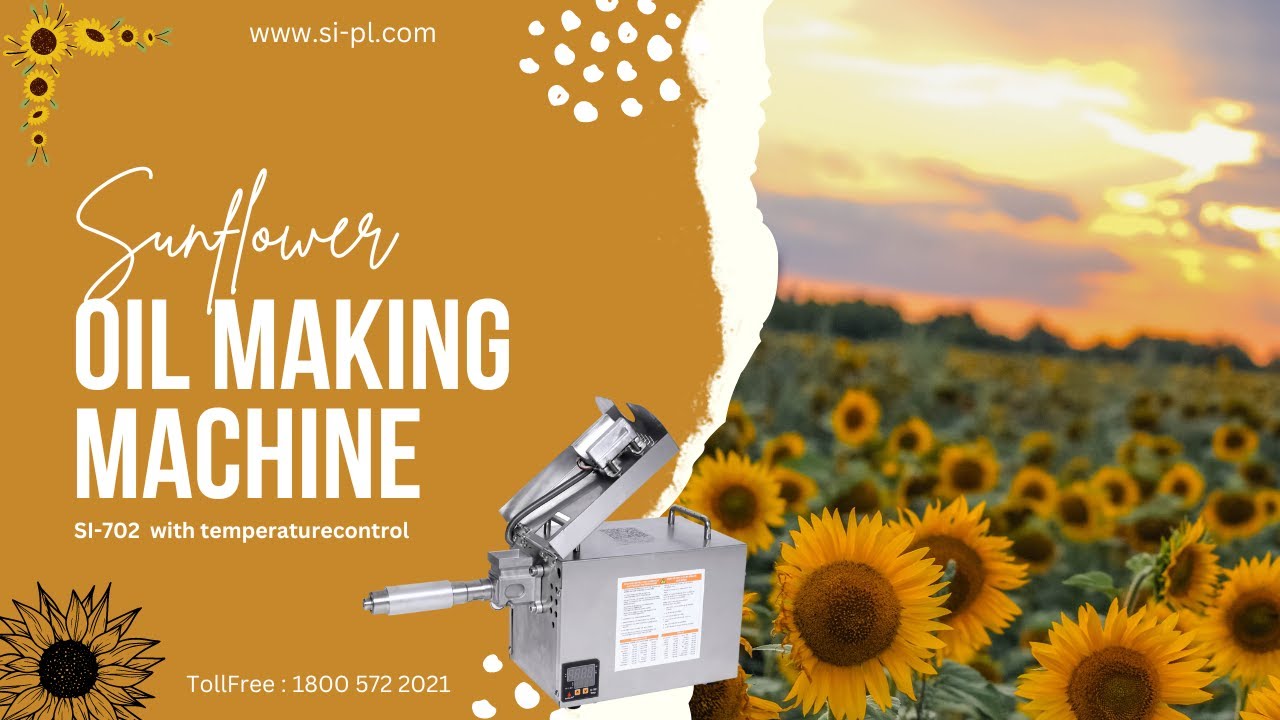 Sunflower oil making machine SI-702 with temperature control | Cold ...