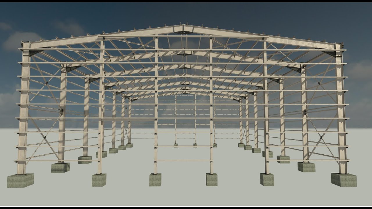 Revit 2022: Complete Steel Structure "Warehouse" Modeling - YouTube