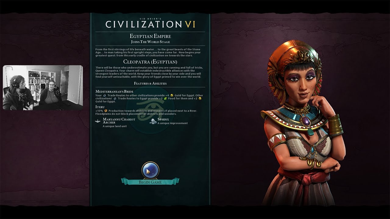 Cleopatra (Egyptian) Part 1 | Sid Meier's Civilization VI - YouTube