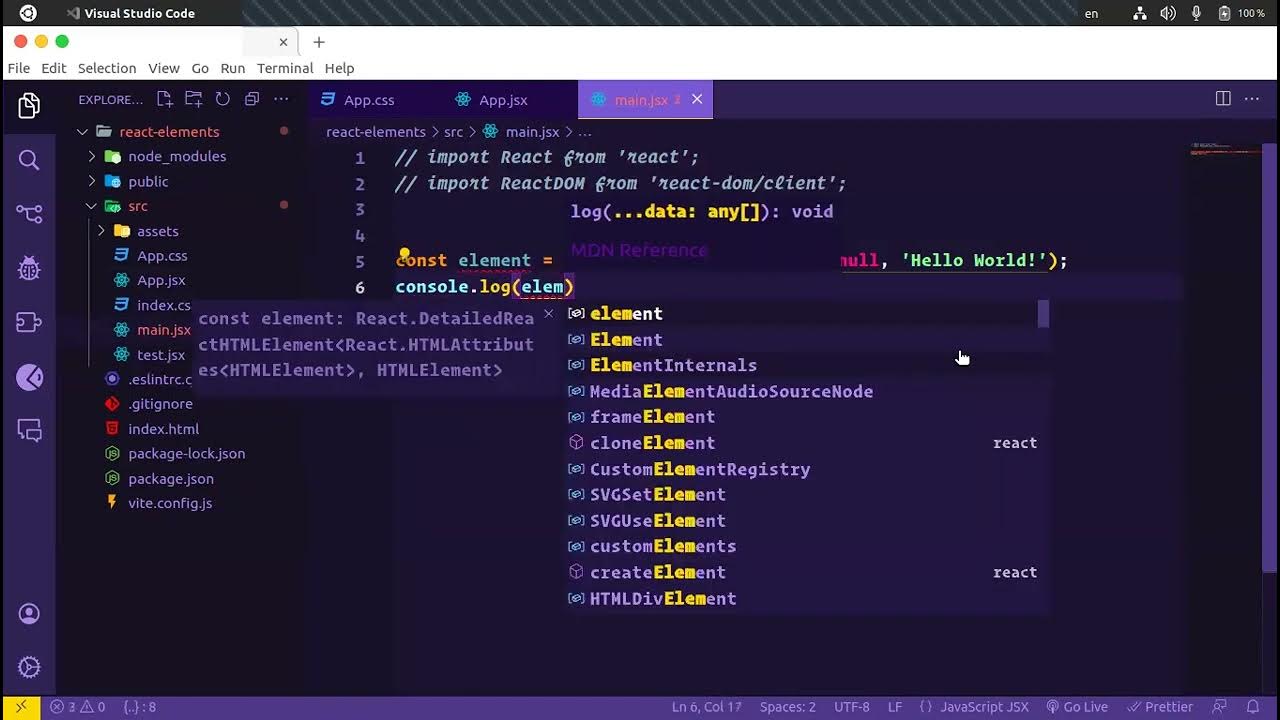React Crash Course React Jsx Elements And Rendering Youtube