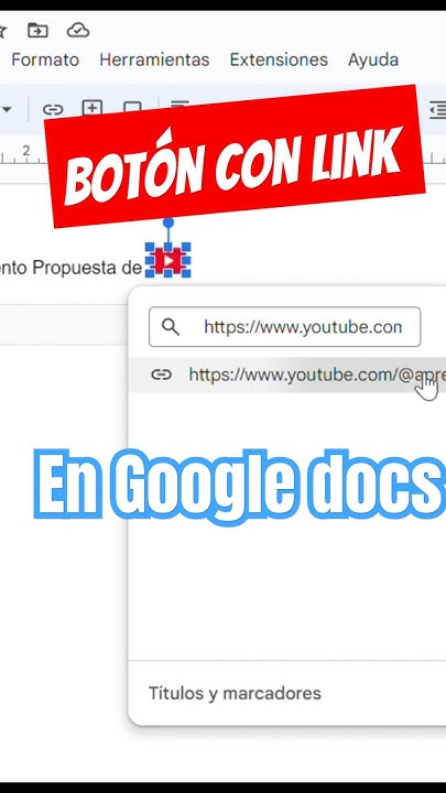 CREA UN BOTON CON ENLACE EN GOOGLE DOCS - YouTube