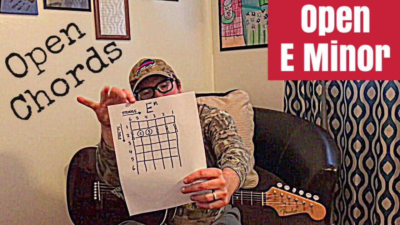 Open E minor chord - YouTube