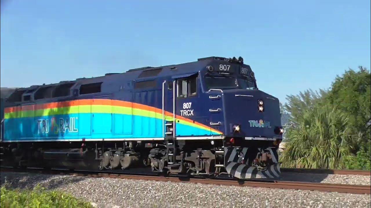 WHAT? A K5LA Horn On A Rebuilt Tri-Rail F40? Tri-Rail Trains Around Boynton Plus Brightline 6-23 ...