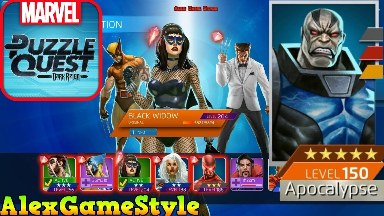 Apocalypse BOSS Fight - Marvel Puzzle Quest - Heroes in Video Games ...