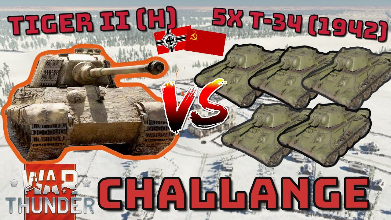 TIGER II (H) VS 5x T-34 (1942) - CHALLENGE!! - Can Russia Win? - War ...