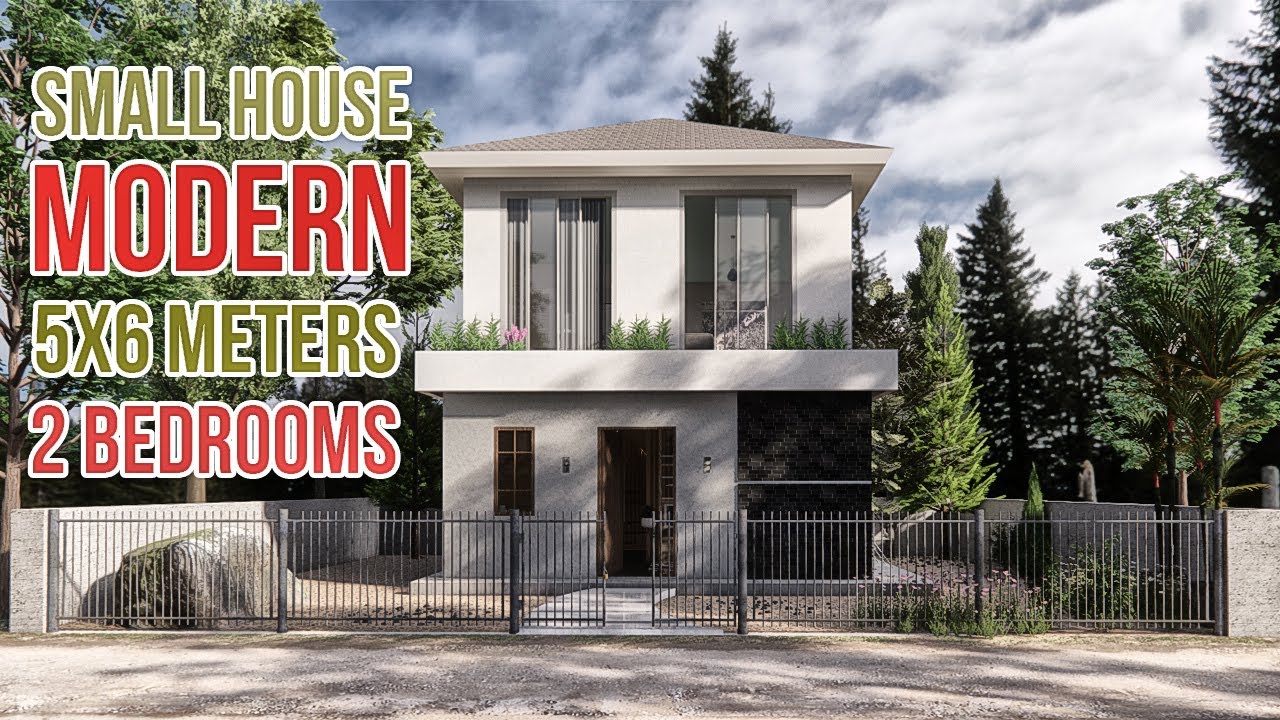 5x6 Meters Small House Design Idea with 2 Bedrooms - YouTube