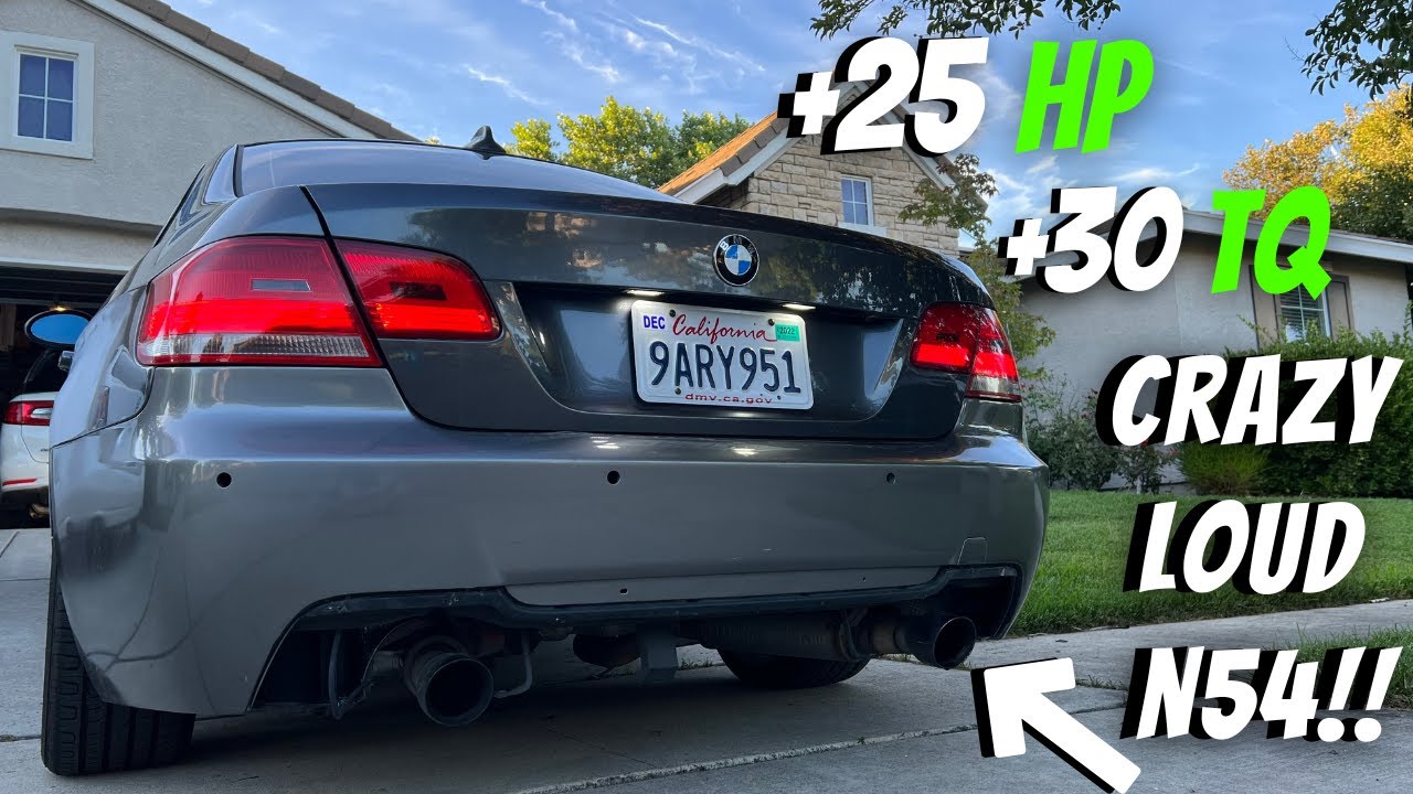 BMW N54 335I CATLESS DOWNPIPE INSTALL! (SOUND CLIPS) - YouTube