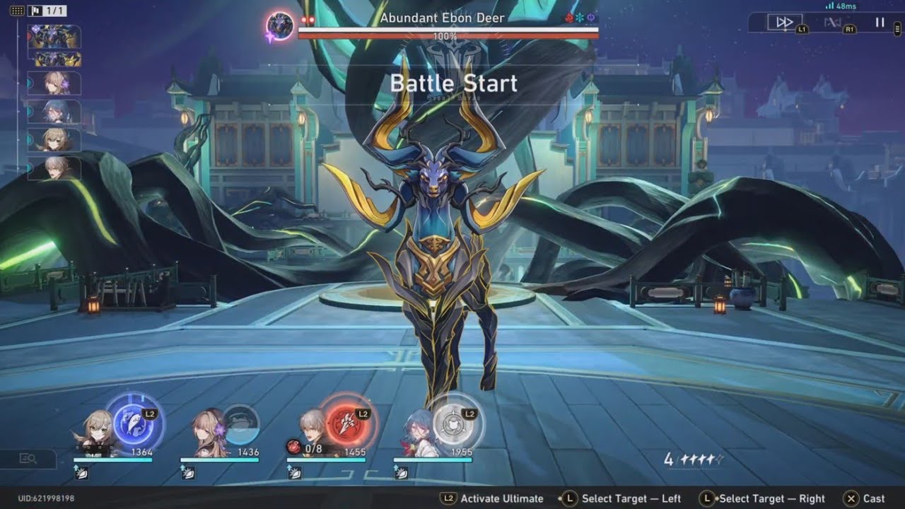 Honkai: Star Rail - Abundant Ebon Deer boss fight - YouTube