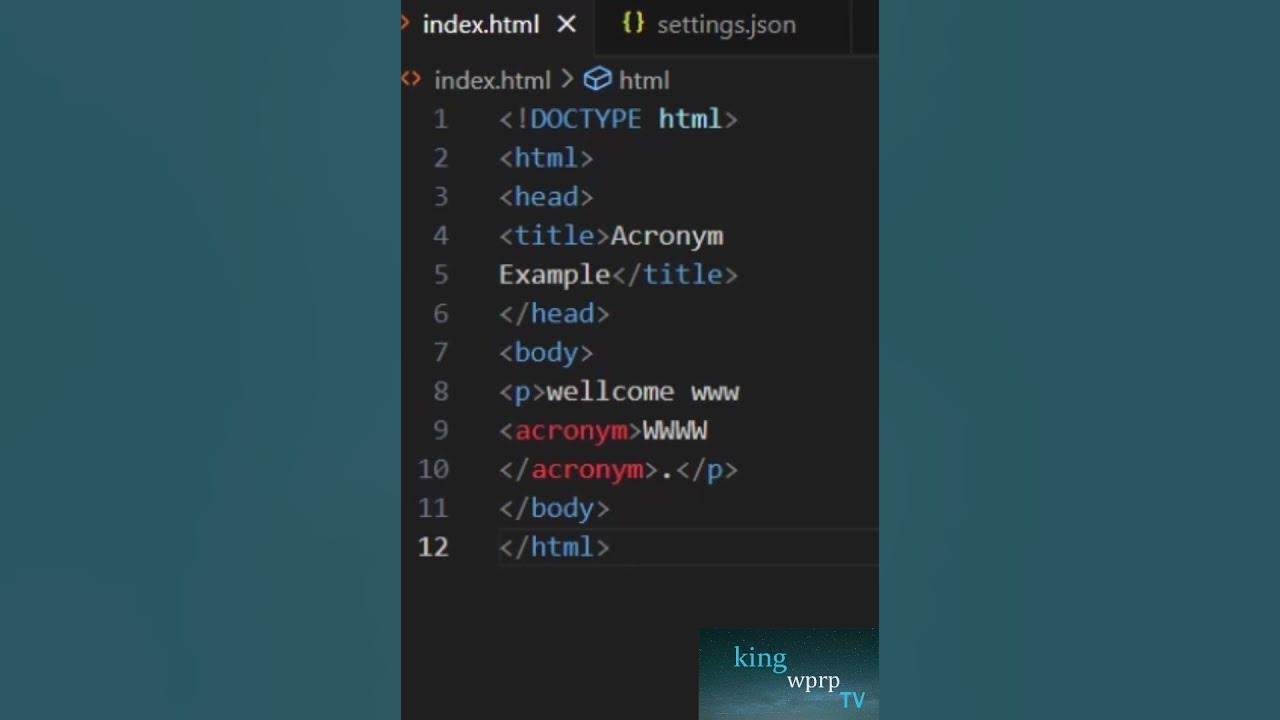 html Acronym tag #htmlcss #webdevelopment #htmlacademy #java #webprogramming # ...