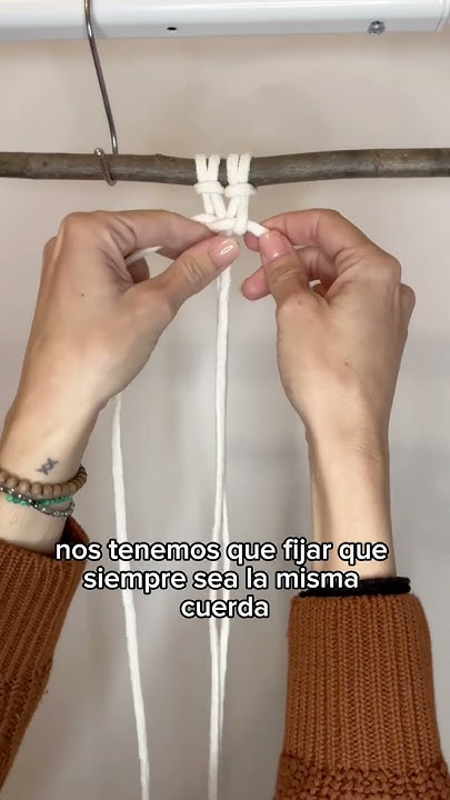 Tutorial nudo espiral macramé #macrame #tutorialmacrame #diymacrame #macramepattern #macrameknot ...