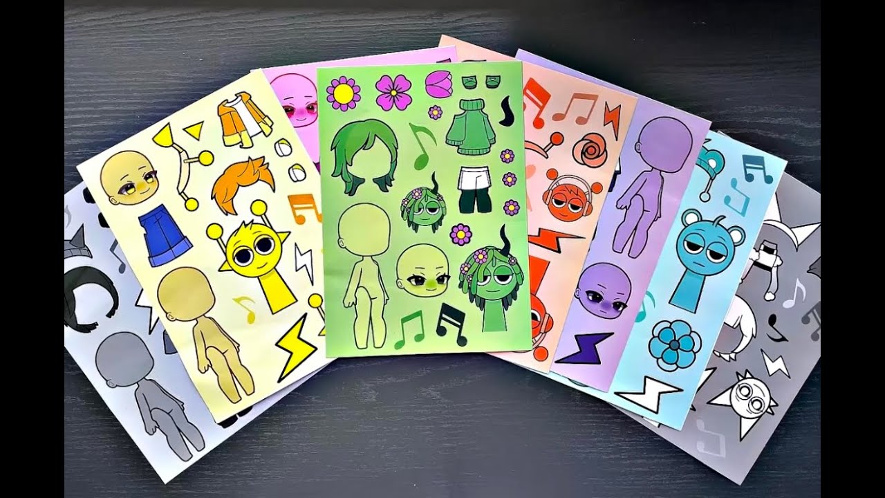 INCREDIBOX Sprunki Stickers Transformed This Notebook Into A ...