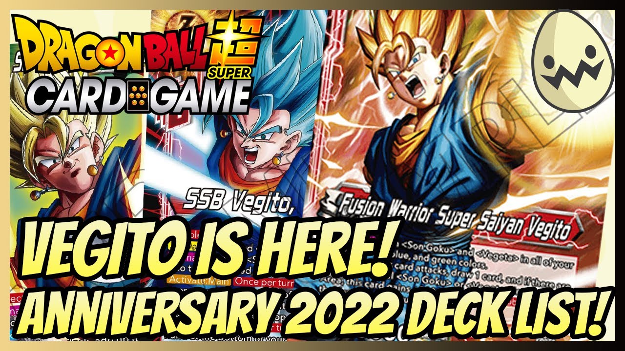 Dragon Ball Super Card Game: Vegito is Here! Anniversary 2022 Deck List ...