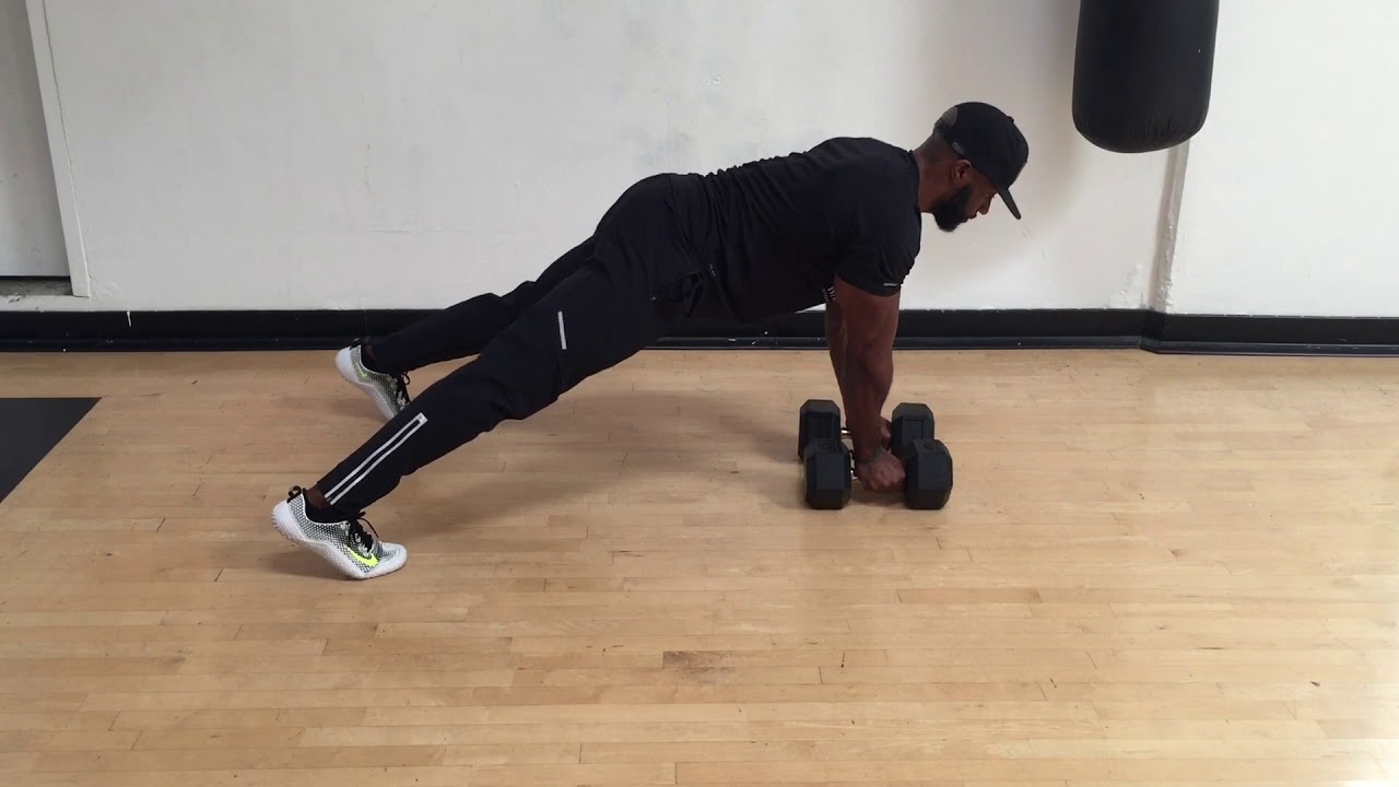 Dumbbell Plank Row - YouTube
