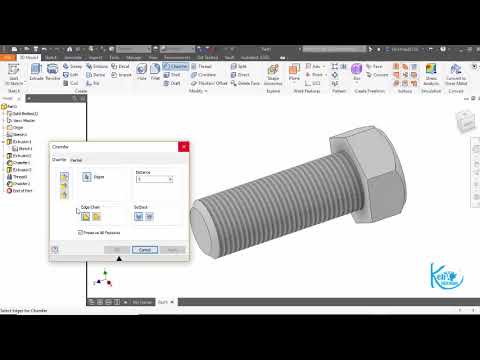 TUTORIAL DESAIN BAUT AND MUR - INVENTOR 2018 - YouTube