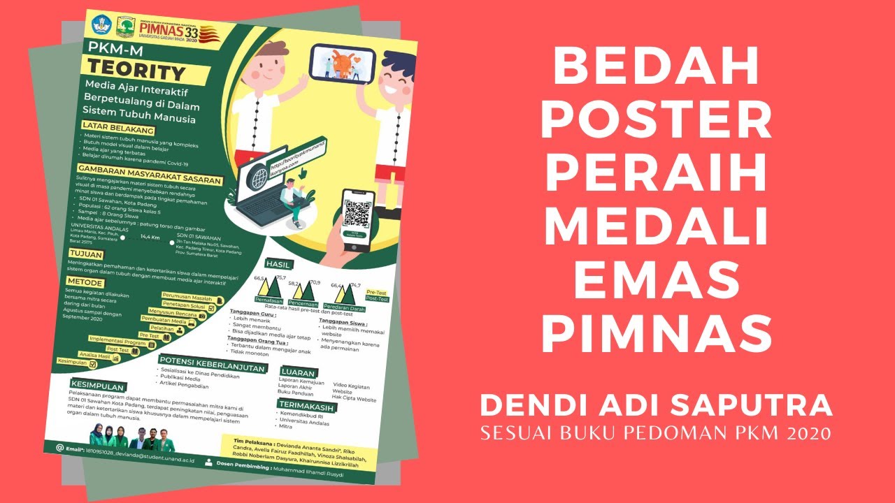 BEDAH DESAIN POSTER MEDALI EMAS PIMNAS 2017 || BRAINSTROMING IDE DESAIN ...