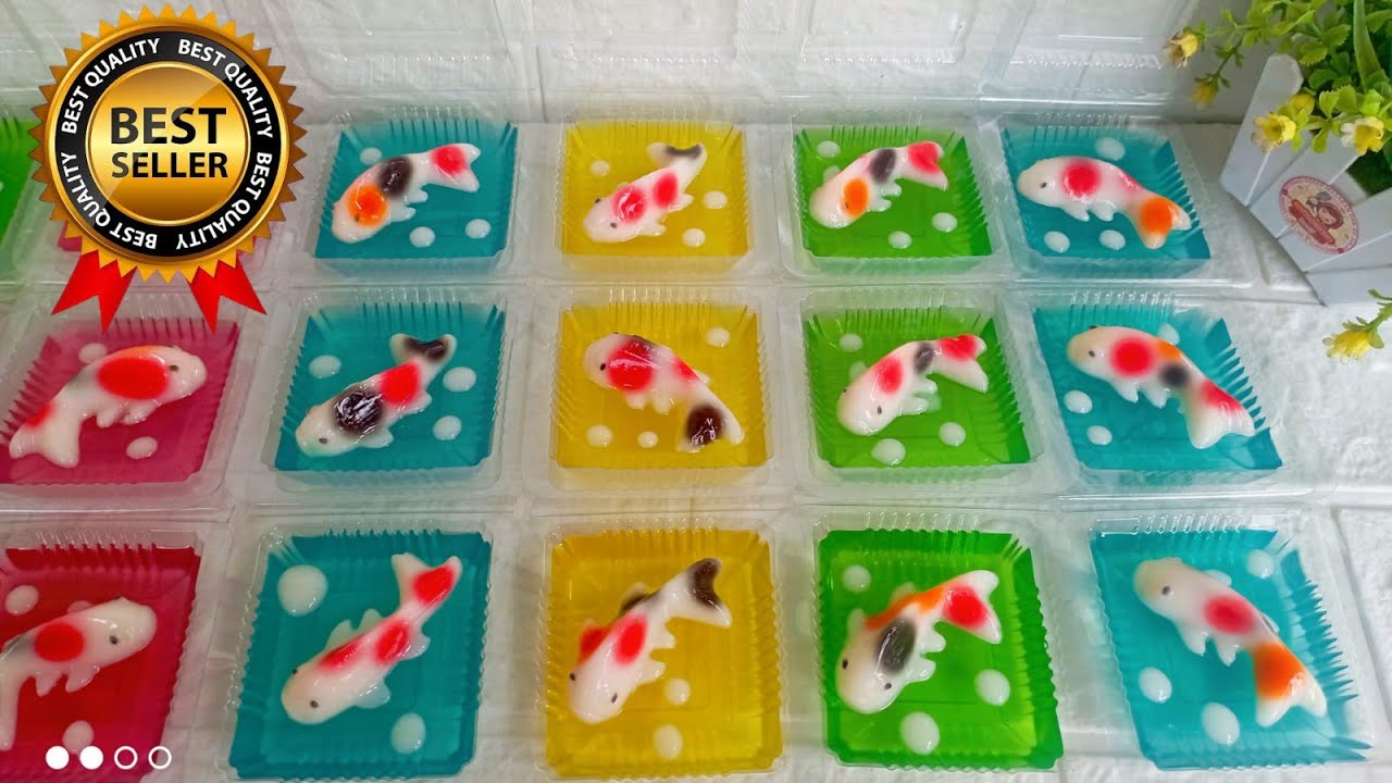 TERLARIS SAAT INI‼️Tips mewarnai ikan koi #puding #viral #pudding # ...