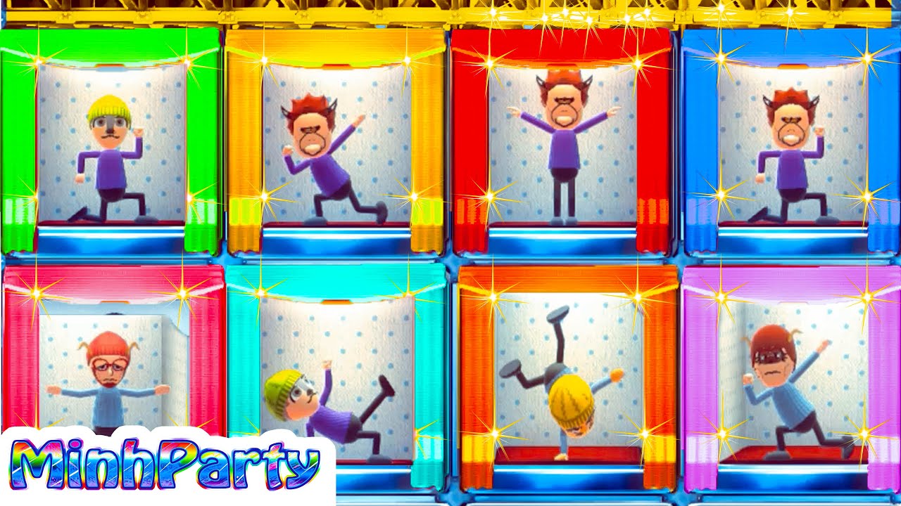 Wii Party U Minigames Luigi Vs Alphonese Vs Anna Vs Bruce - YouTube